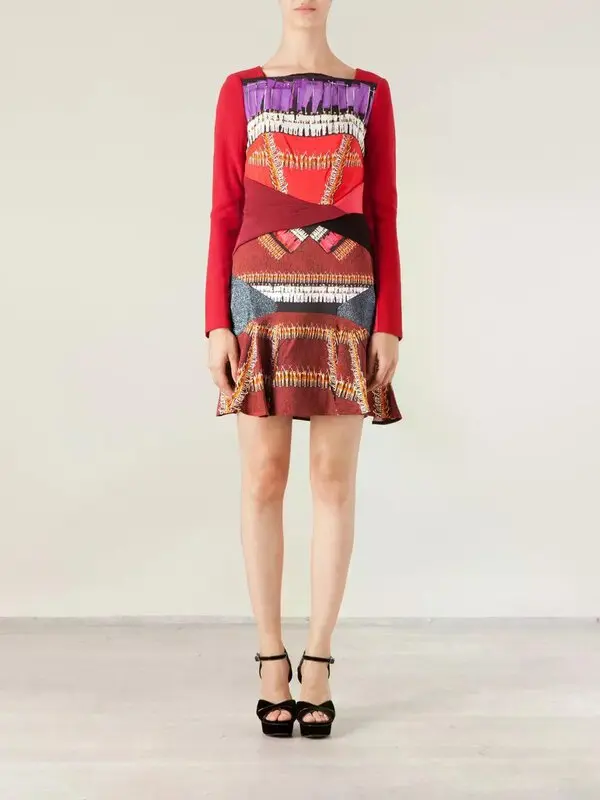 PETER PILOTTO Abstract Print Twisted Front Dress