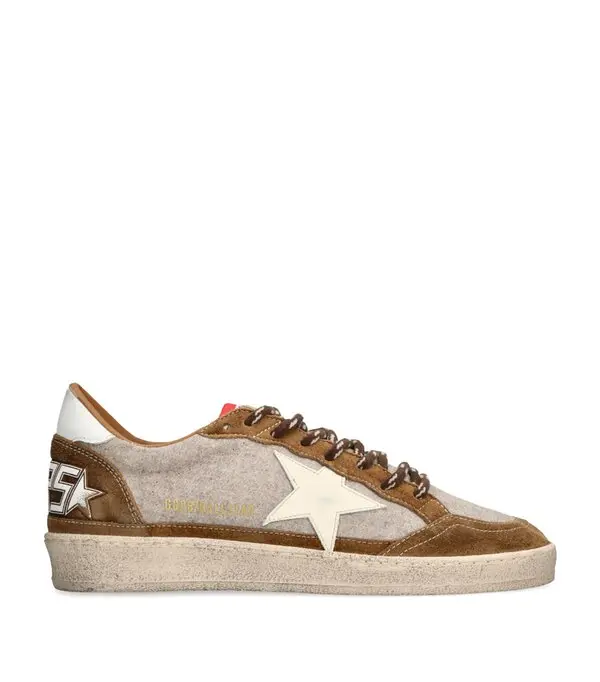 GOLDEN GOOSE Wool And Suede Ball Star Sneakers