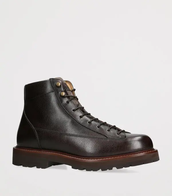 Brunello Cucinelli Leather Lace-up Hiking Boots