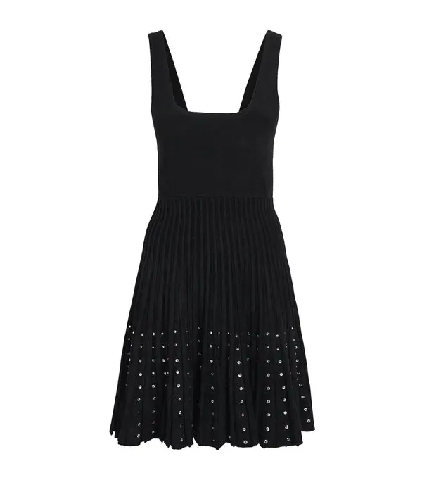Sandro Embellished Knit Mini Dress