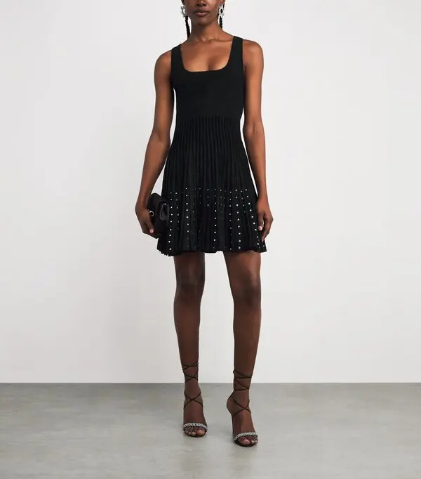 Sandro Embellished Knit Mini Dress
