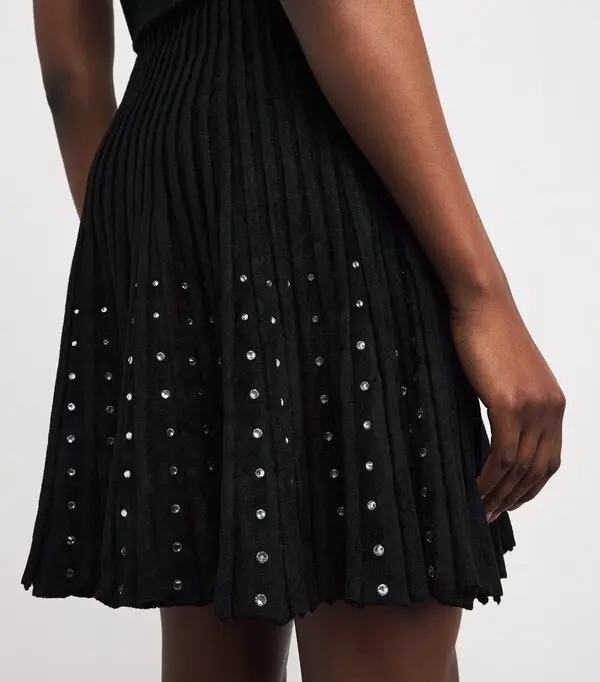 Sandro Embellished Knit Mini Dress