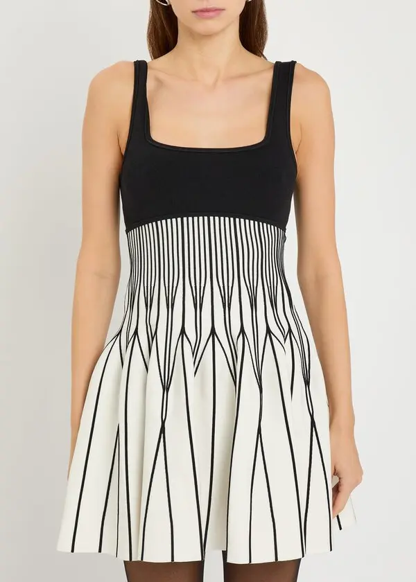 Simkhai Cynder Patterned Knit Mini Dress - Black