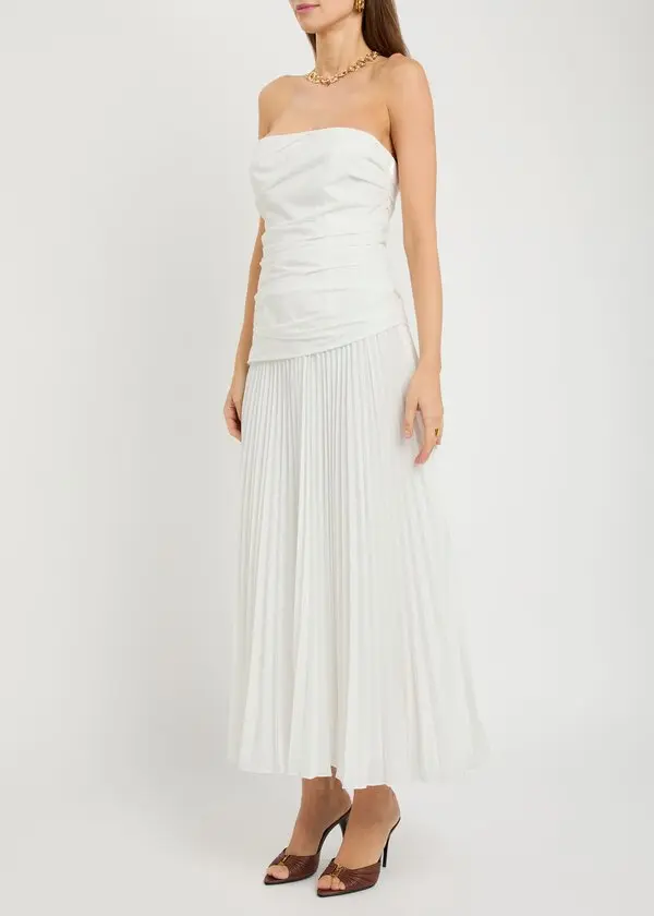 Simkhai Arie Draped Poplin Midi Dress