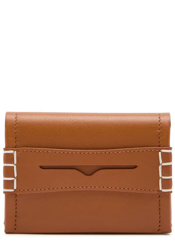 JW Anderson Loafer Leather Card Holder - Tan
