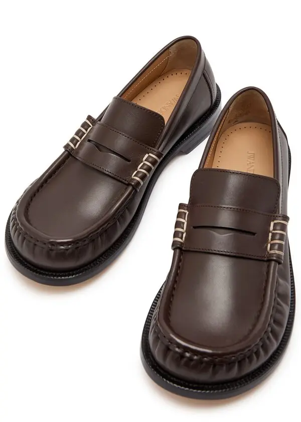 JW Anderson Leather Loafers - Brown