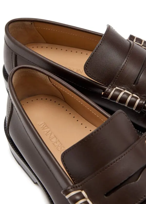 JW Anderson Leather Loafers - Brown