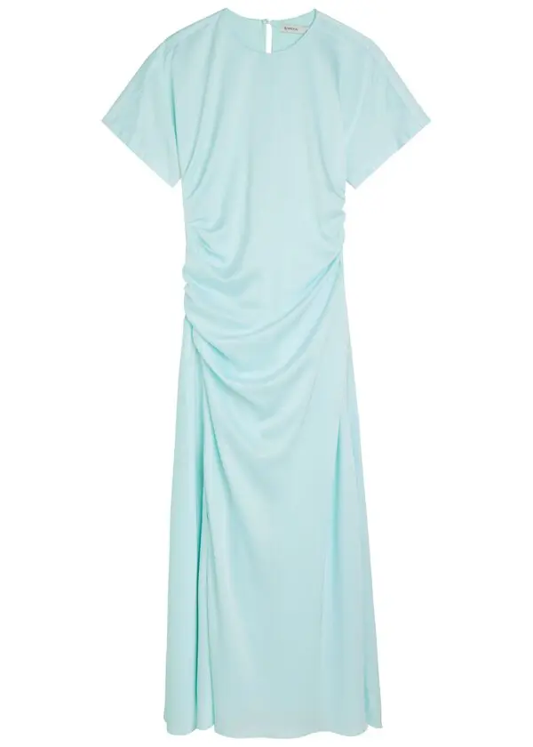 Simkhai Marabella Draped Satin Maxi Dress