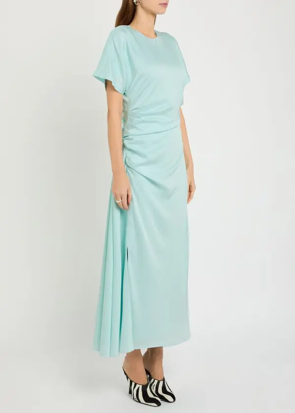 Simkhai Marabella Draped Satin Maxi Dress