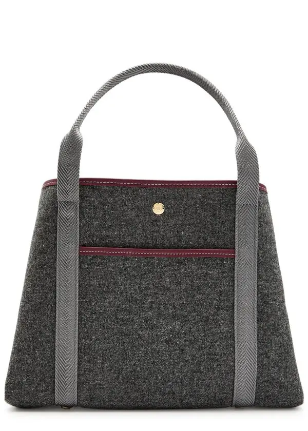 Rue De Verneuil Traversée M Pockets Whip Wool Tote Bag - Grey