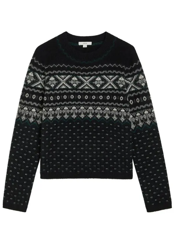 Vince Boiled Fair Isle Cashmere Jumper