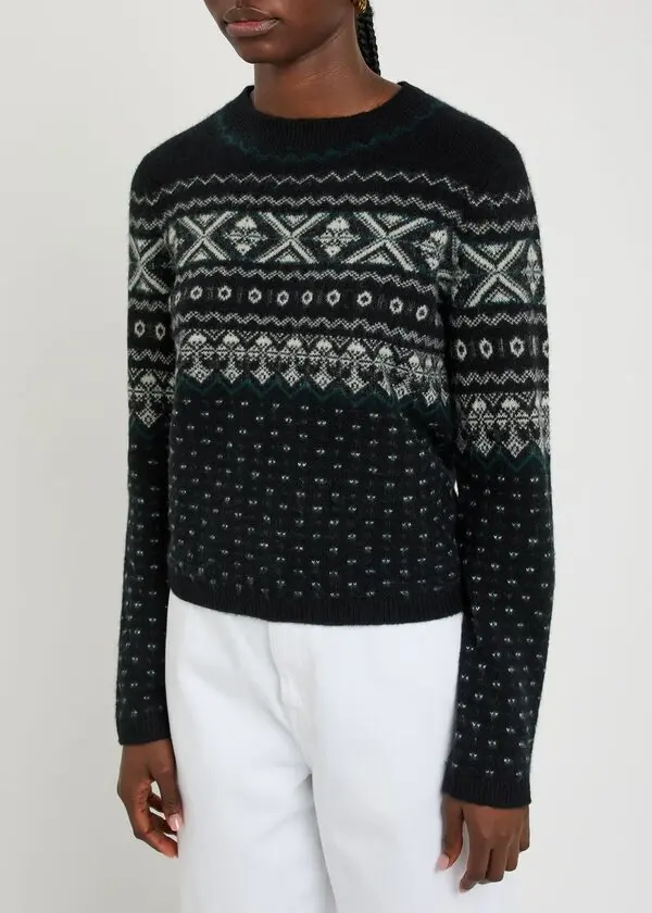 Vince Boiled Fair Isle Cashmere Jumper