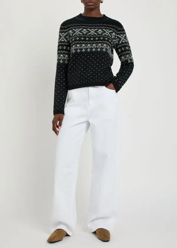 Vince Boiled Fair Isle Cashmere Jumper