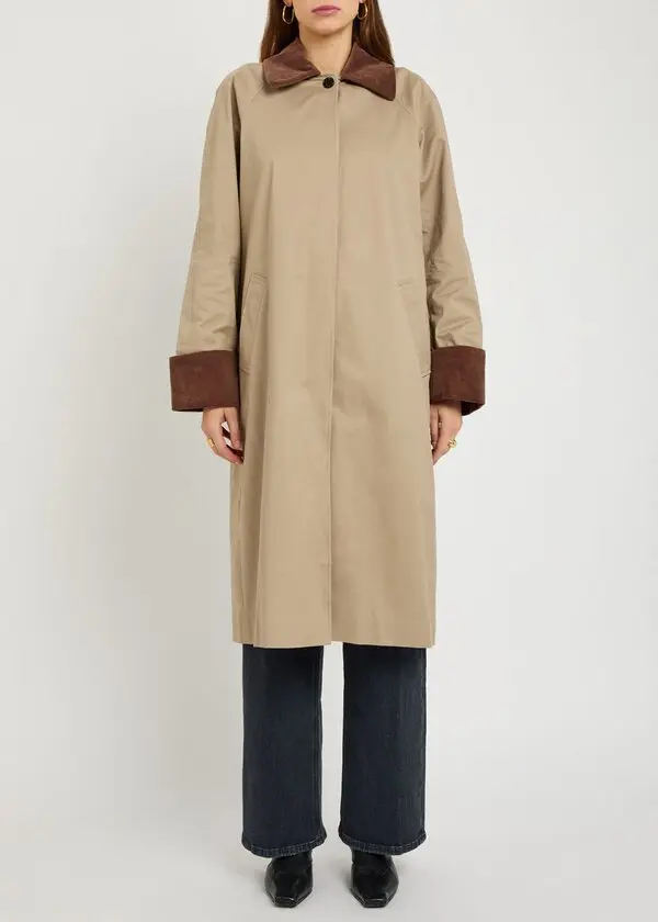 Rails Levy Stretch-cotton Poplin Coat - Khaki
