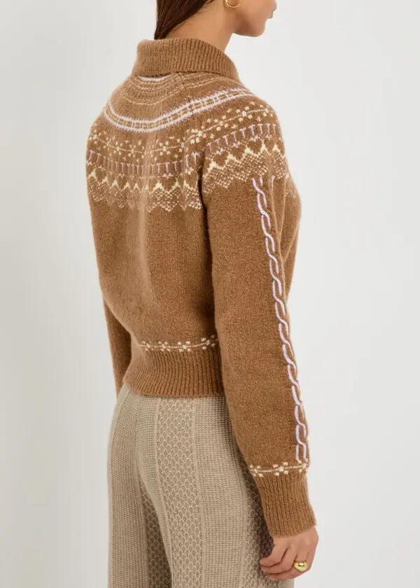 Guest In Residence Cloud Chalet Fair Isle Wool-blend Cardigan - Beige