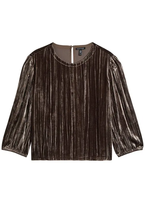 Eileen Fisher Textured Velvet Blouse