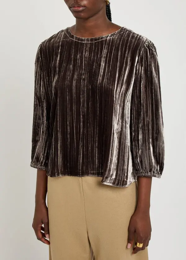 Eileen Fisher Textured Velvet Blouse