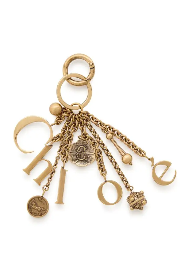 Chloé Symbols Logo Bag Charm - Gold