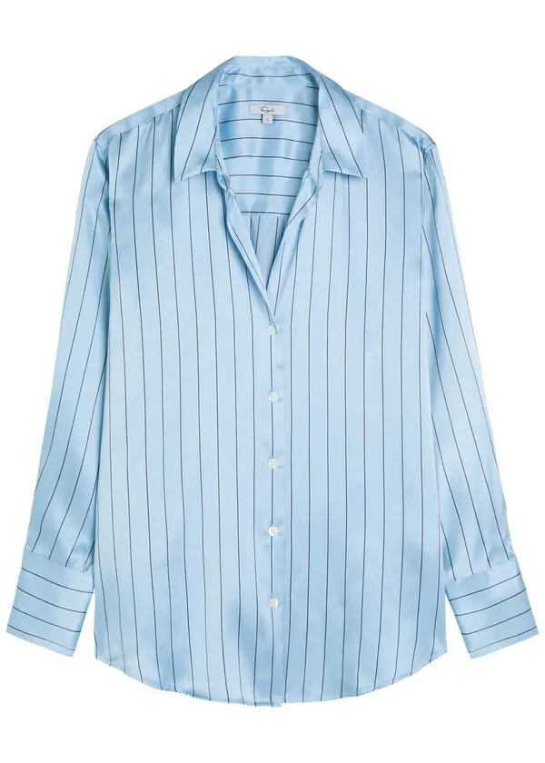 Rails Dorian Striped Silk Shirt - Blue