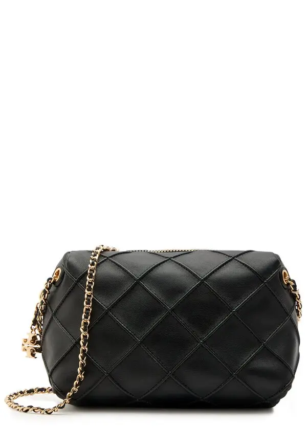 Tory Burch Fleming Leather Cross-body Bag - Black
