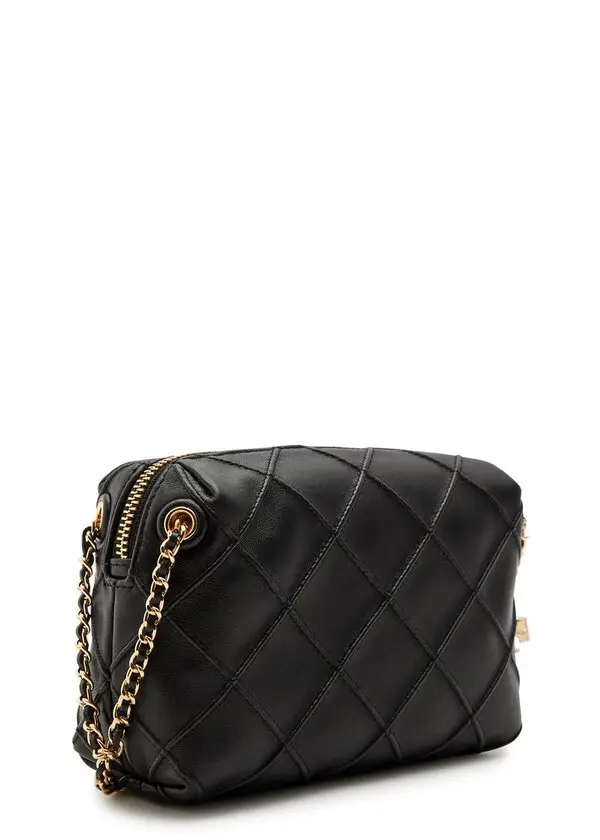 Tory Burch Fleming Leather Cross-body Bag - Black