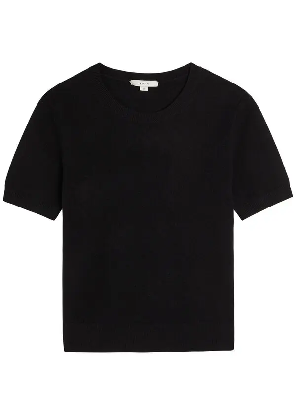 Vince Cash Wool-blend T-shirt - Black