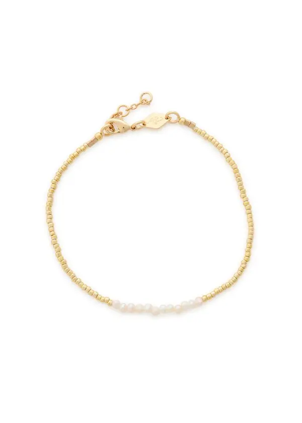 Anni Lu 18kt Gold-plated Beaded Bracelet - Pearl