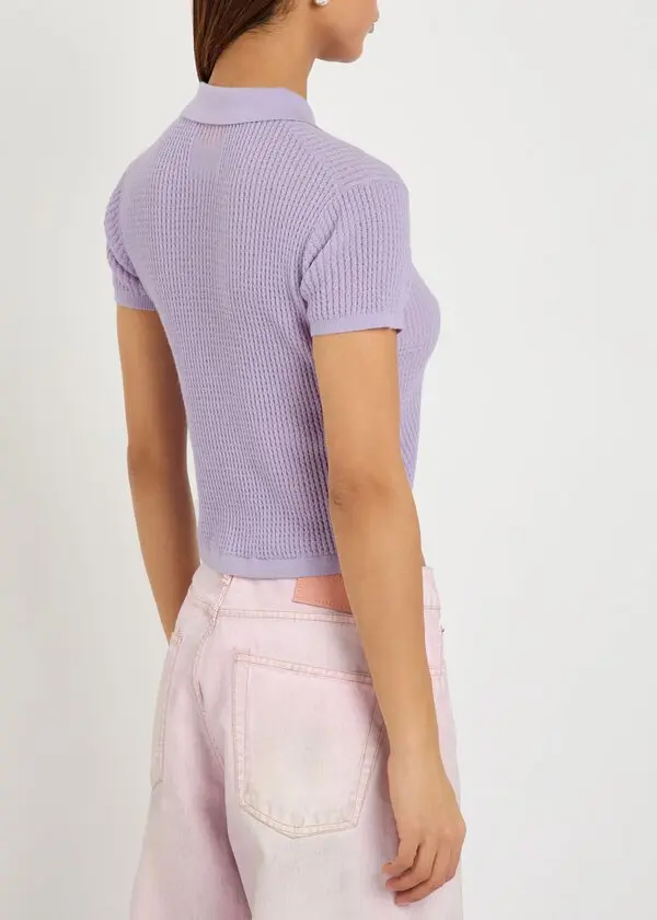 Guest In Residence Shrunken Cashmere Polo Shirt - Purple