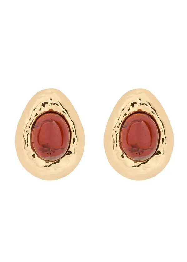 Anni Lu 18kt Gold-plated Stud Earrings - Red
