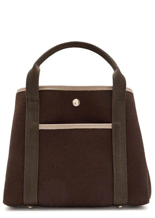 Rue De Verneuil Traversée S Pockets Whip Wool Tote Bag - Chocolate