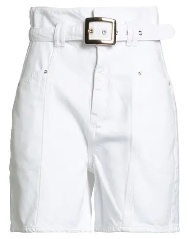 FRACOMINA Denim Shorts In Cotton And Lyocell Blend - White