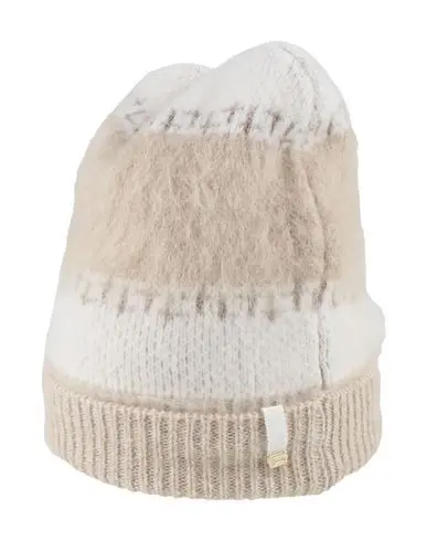 Herno Knitted Lame Beanie - Beige