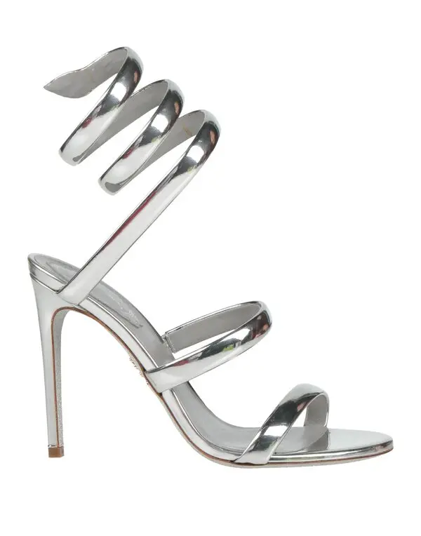 Rene Caovilla Metallic Calfskin Stiletto Sandals