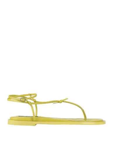 MSGM Thong Leather Sandals - Green