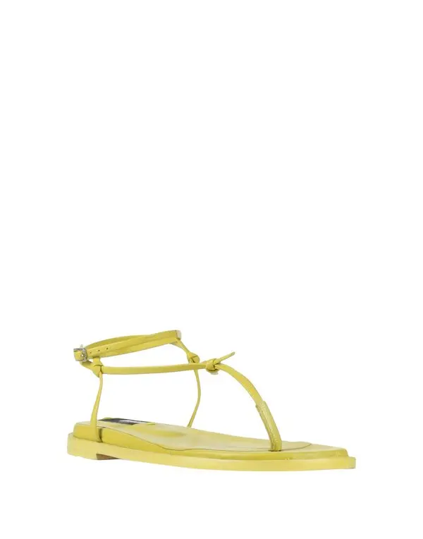 MSGM Thong Leather Sandals - Green