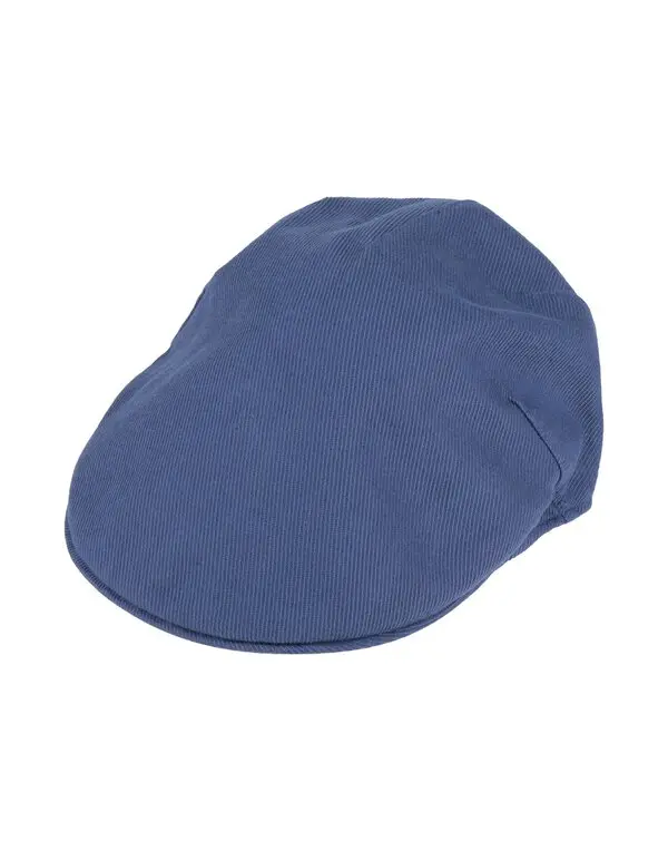 Borsalino Cotton And Linen Flat Cap - Blue