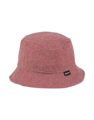 Borsalino Tweed Herringbone Bucket Hat - Red