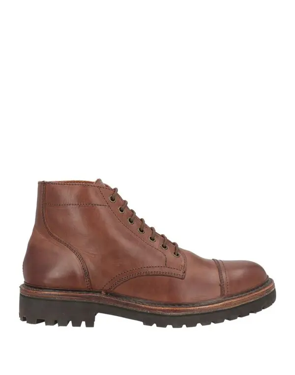 DONDUP Leather Lace-up Ankle Boots - Brown