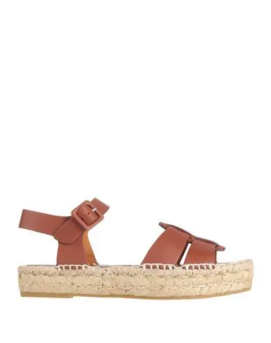 PALOMA BARCELO Espadrille Tan Cowhide Sandals - Brown