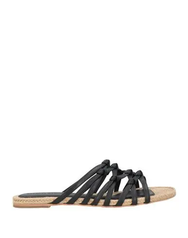 PALOMA BARCELO Leather Espadrille Sandals - Black
