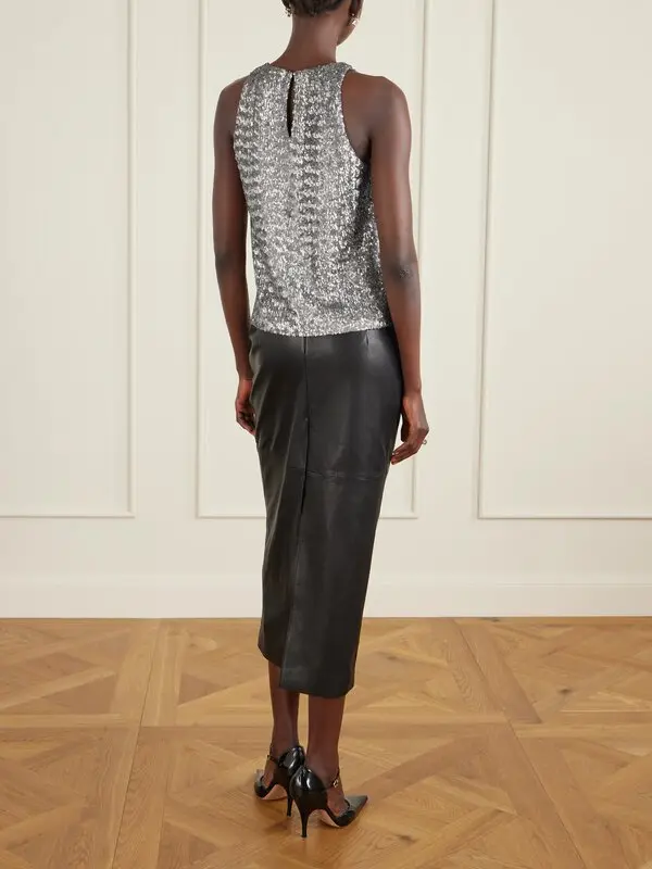 Veronica De Piante Alizeh Sequined Gauze Top