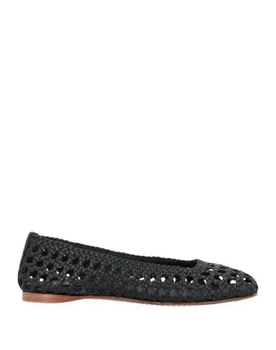 PALOMA BARCELO Leather Ballet Flats - Black