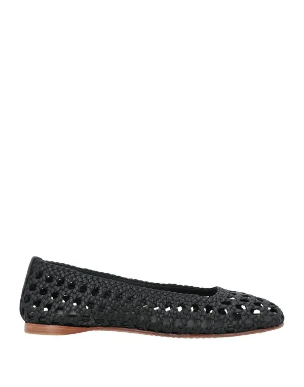 PALOMA BARCELO Leather Ballet Flats - Black
