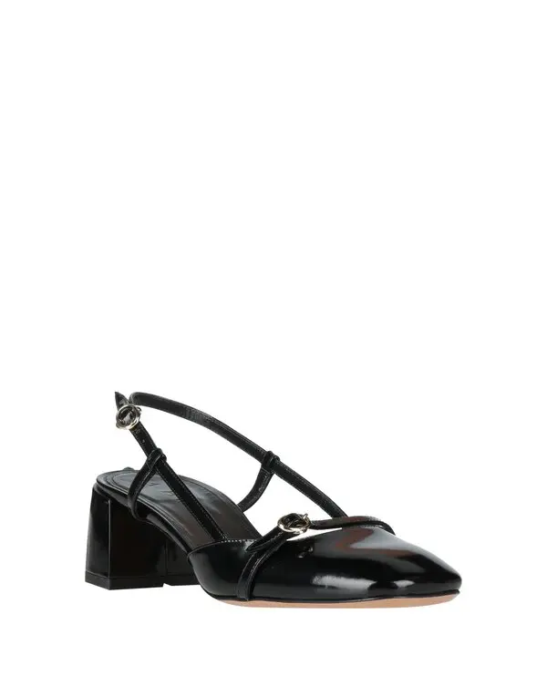 A.BOCCA Leather Slingback Pumps - Black