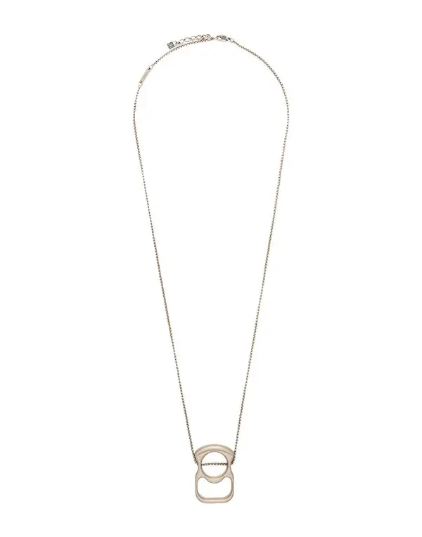 Givenchy Platinum Metal Pendant Necklace