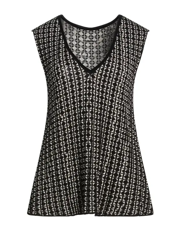 ALESSIA SANTI Jacquard-knit Sleeveless V-neck Top