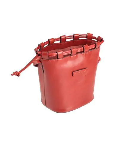 THE BRIDGE Leather Cross-body Bucket Bag - Red