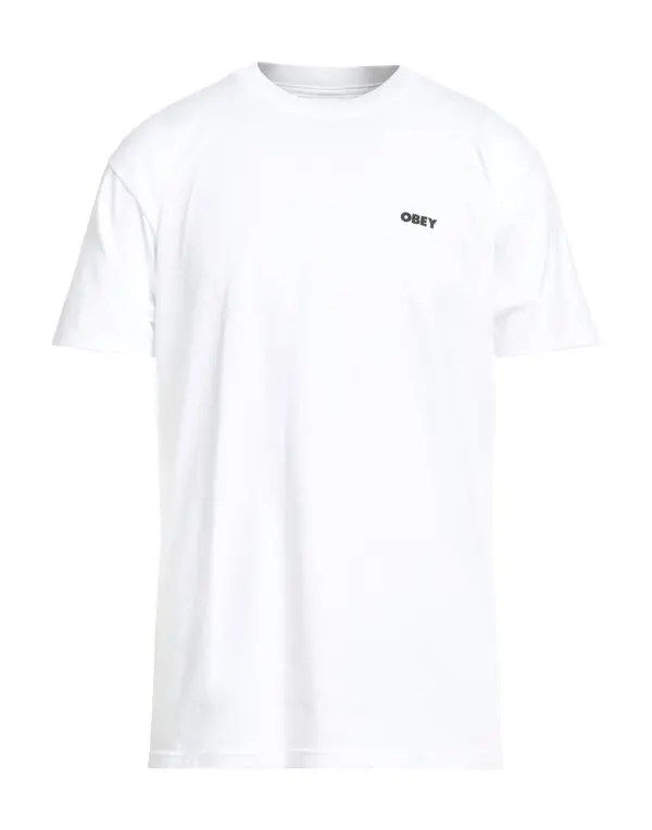 Obey T-shirt Size Cotton - White