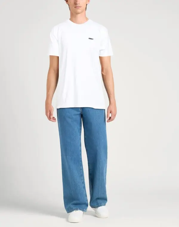 Obey T-shirt Size Cotton - White