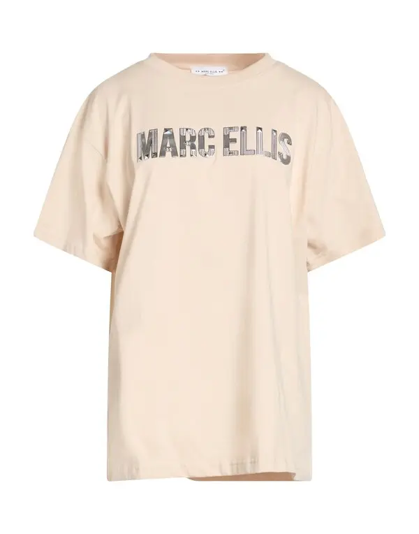MARC ELLIS T-shirt With Appliqués - Beige